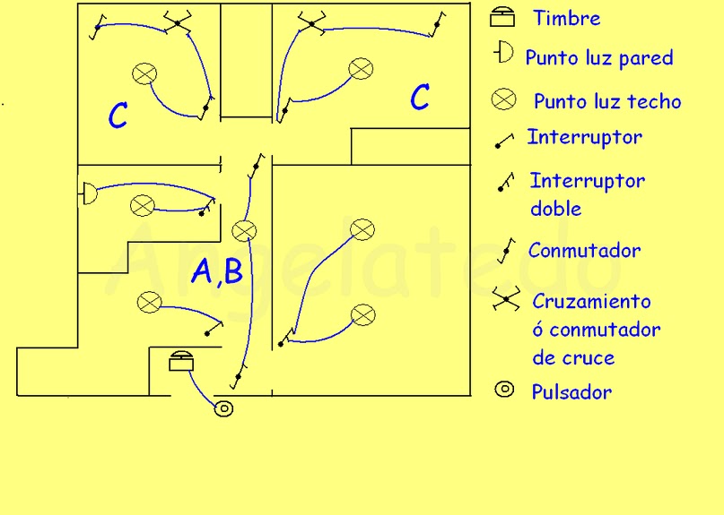 Interruptores y conmutadores, esquemas electricos ~ Angelatedo